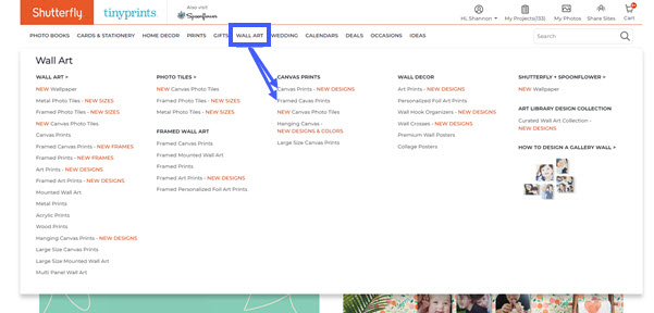 Creating and Ordering a Canvas Print