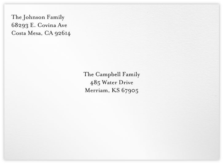 Envelopes and Addressing Options