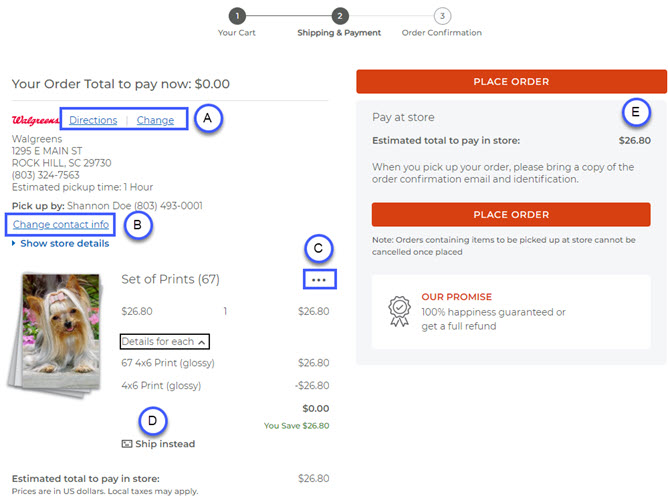 In Store One Hour Pick Up