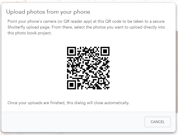Photo Upload QR Code