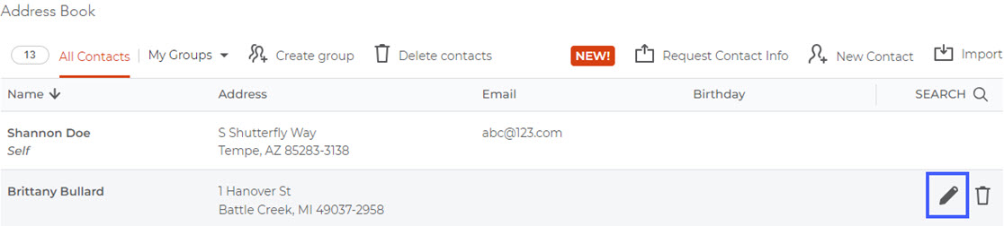 Address Book Management