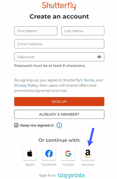 Amazon Shared Login Credentials
