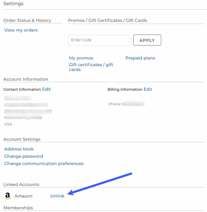 Amazon Shared Login Credentials
