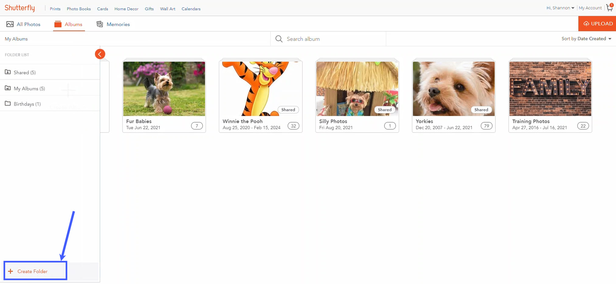 Organizing Shutterfly Photos