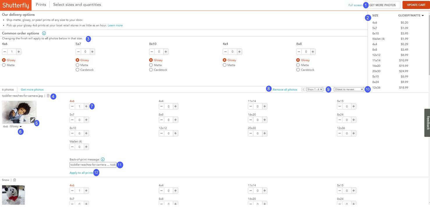 A Guide to Ordering Prints