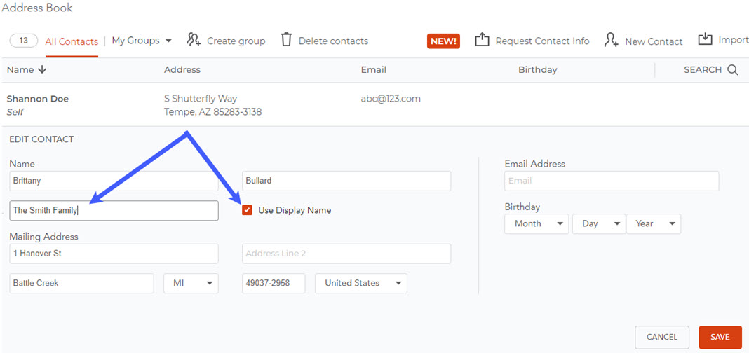 Address Book Management