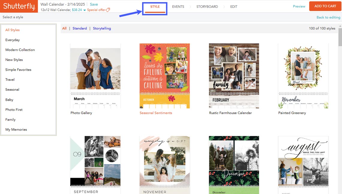 Personalizing a Wall Calendar