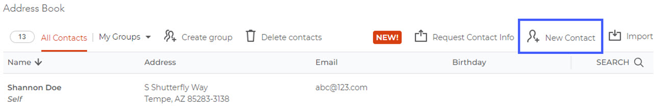 Address Book Management