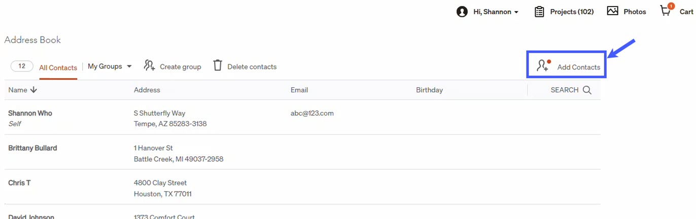 Address Book Management